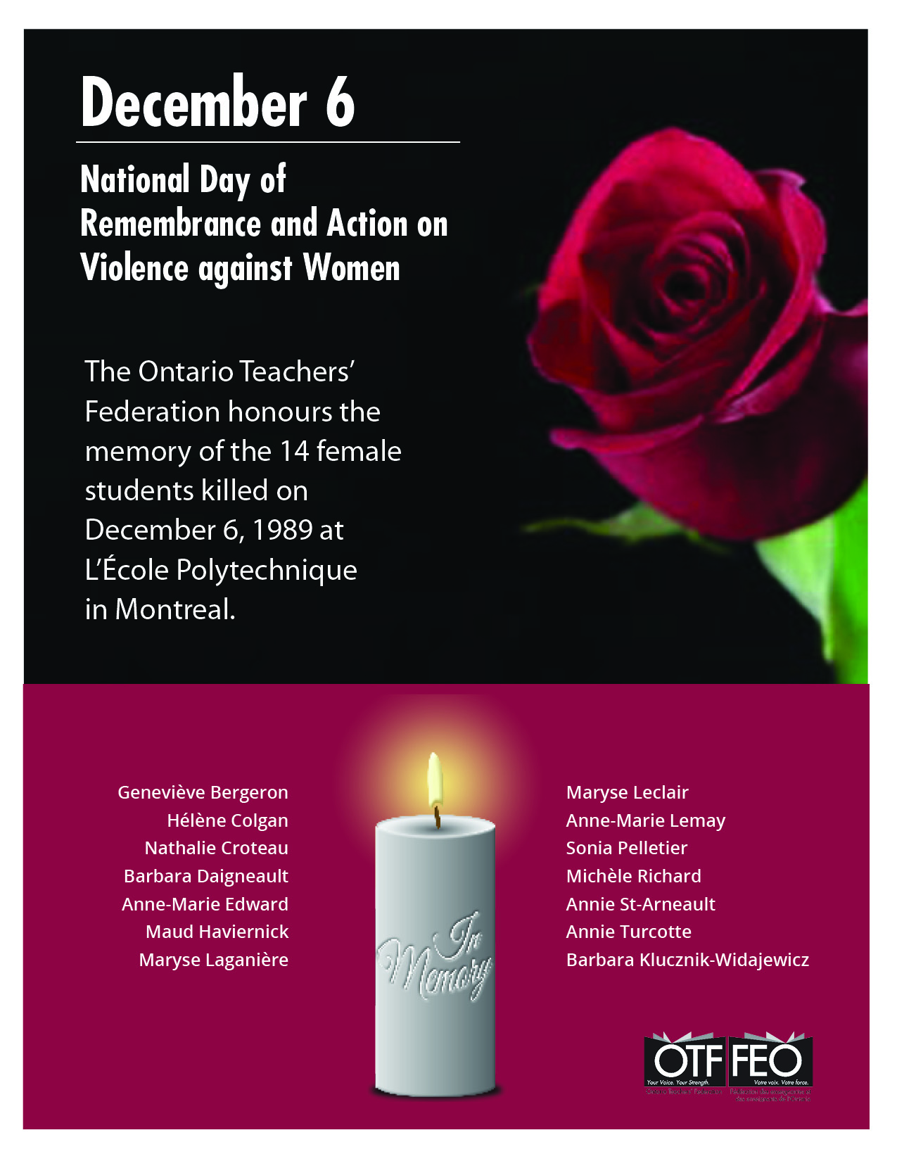December 6 national day of remembrance and action on violence against ...